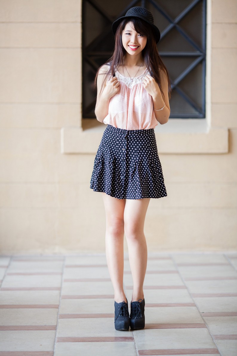 full body polka pink ally gong - Ally Gong